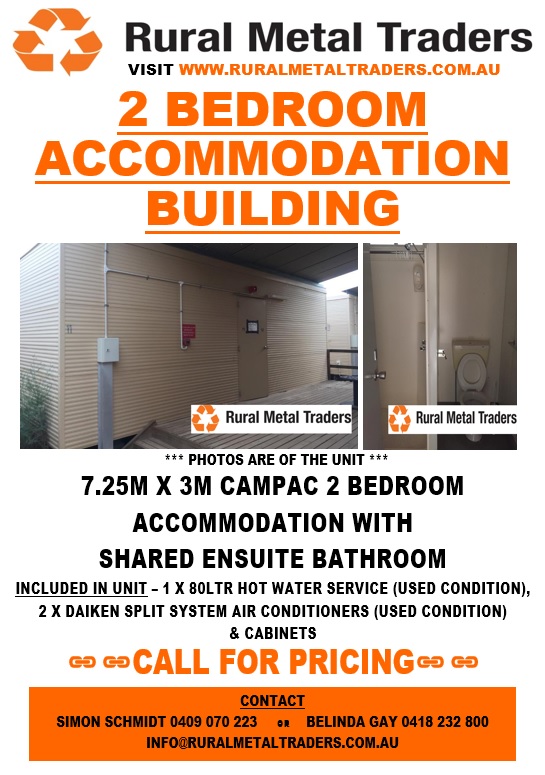 2 Bedroom Accommodation Building | Rural Metal Traders