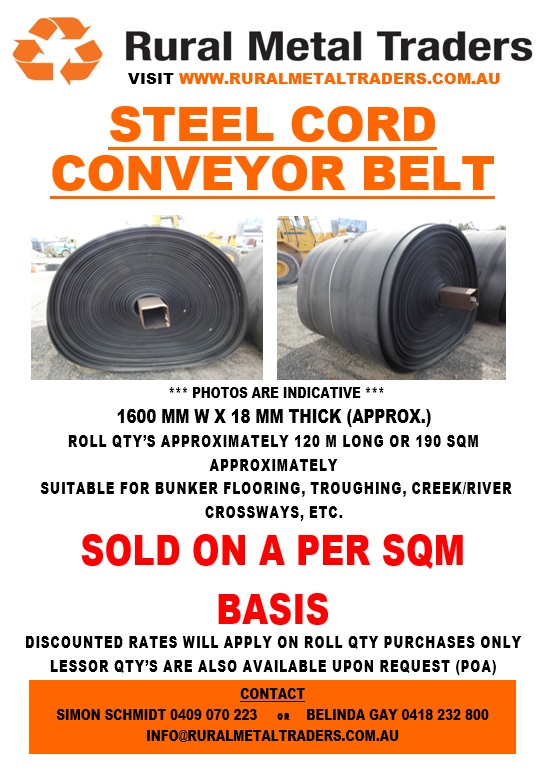 Steel Cord Conveyor Belt | Rural Metal Traders