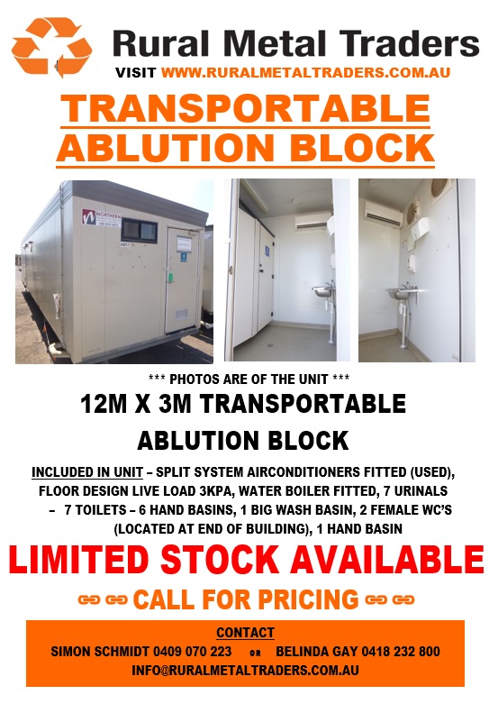 Transportable Ablution Block | Rural Metal Traders
